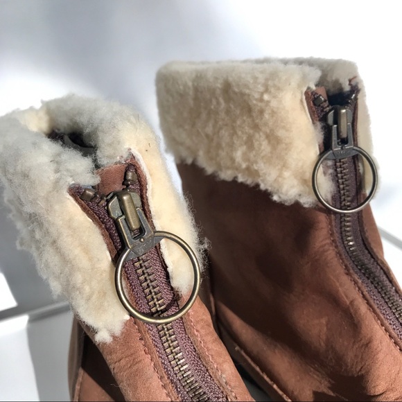 Orvis | Shoes | Rare Vintage Orvis Leather Shearling Zip Booties | Poshmark